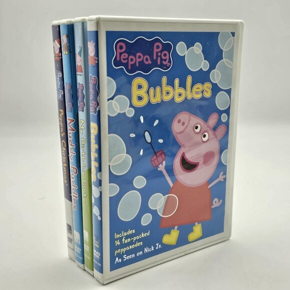 Peppa Pig | Media | Peppa Pig Bubbles Balloon Ride Muddy Puddles Peppas Christmas Dvds Kids Lot ...